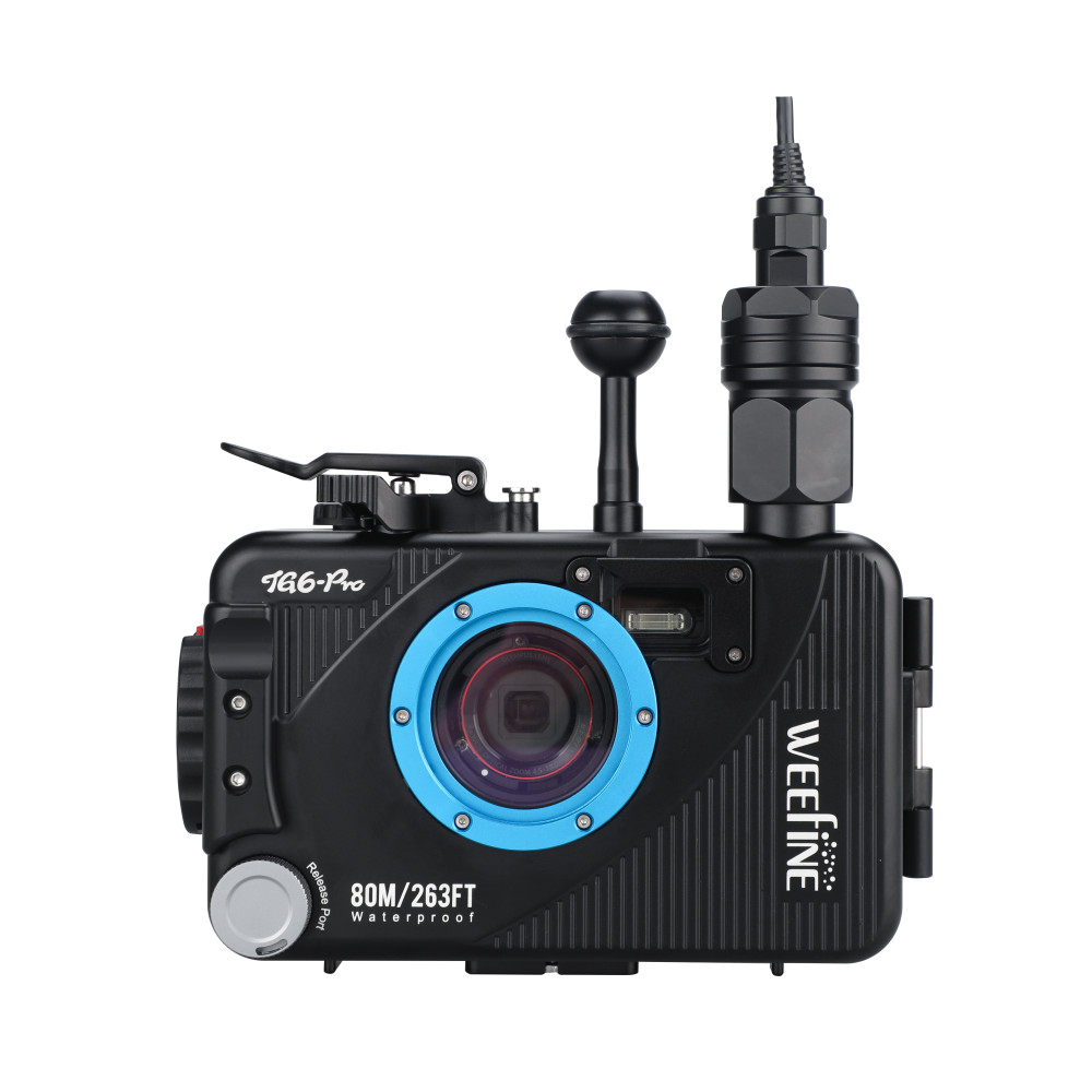 Weefine WFHTG6 Pro Housing for Olympus TG-5/TG-6/TG-7 (Built-in vacuum ...